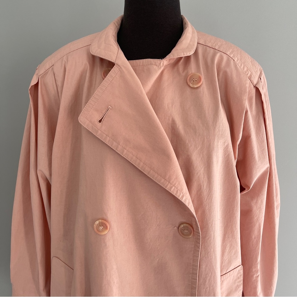 Evan Picone 1980’s Orange Vintage Trench Coat - Gem